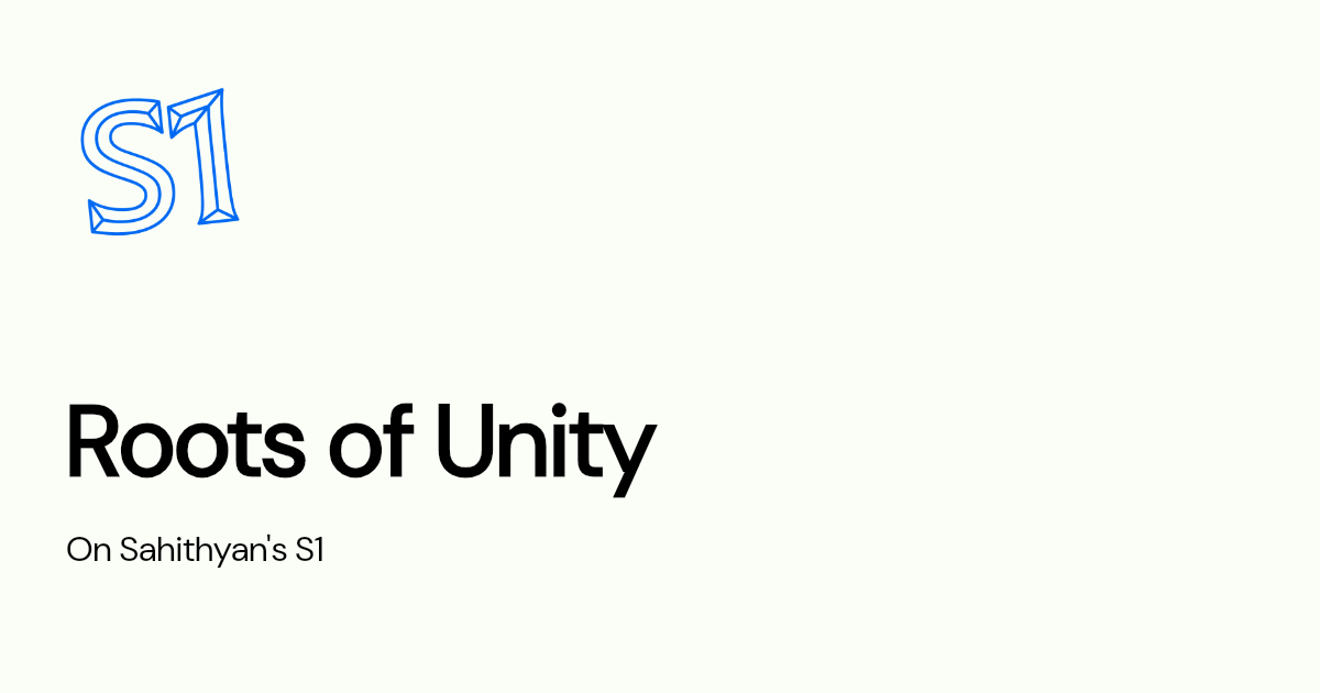 Roots Of Unity Sahithyans S1