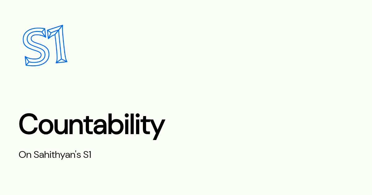 Countability | Sahithyan's S1