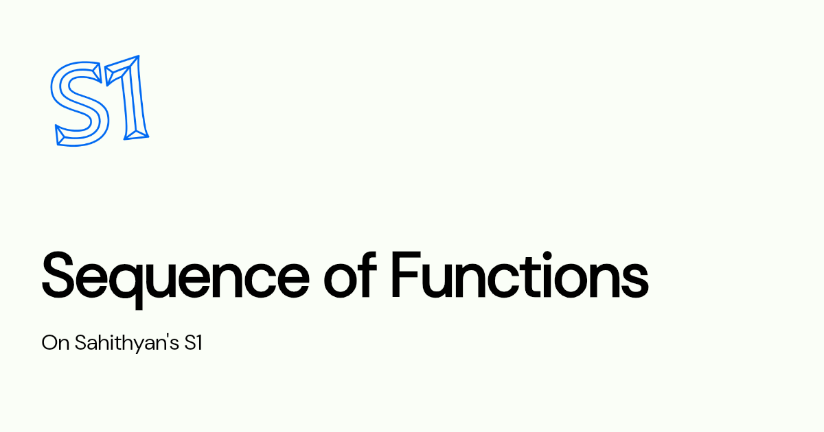Sequence Of Functions Sahithyans S1 4486